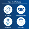 Orbit Auto-Retractable Garden Hose Reel | 100ft Heavy-Duty 5/8 ...