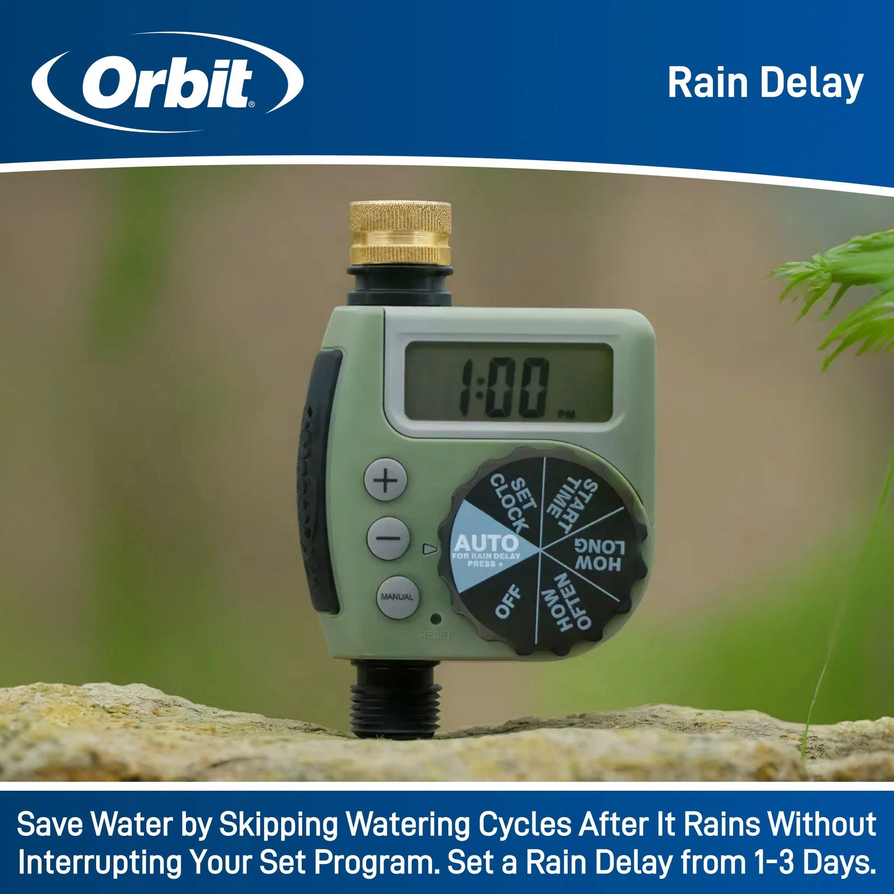 One Outlet Single-Dial Hose Faucet Timer – OrbitOnline