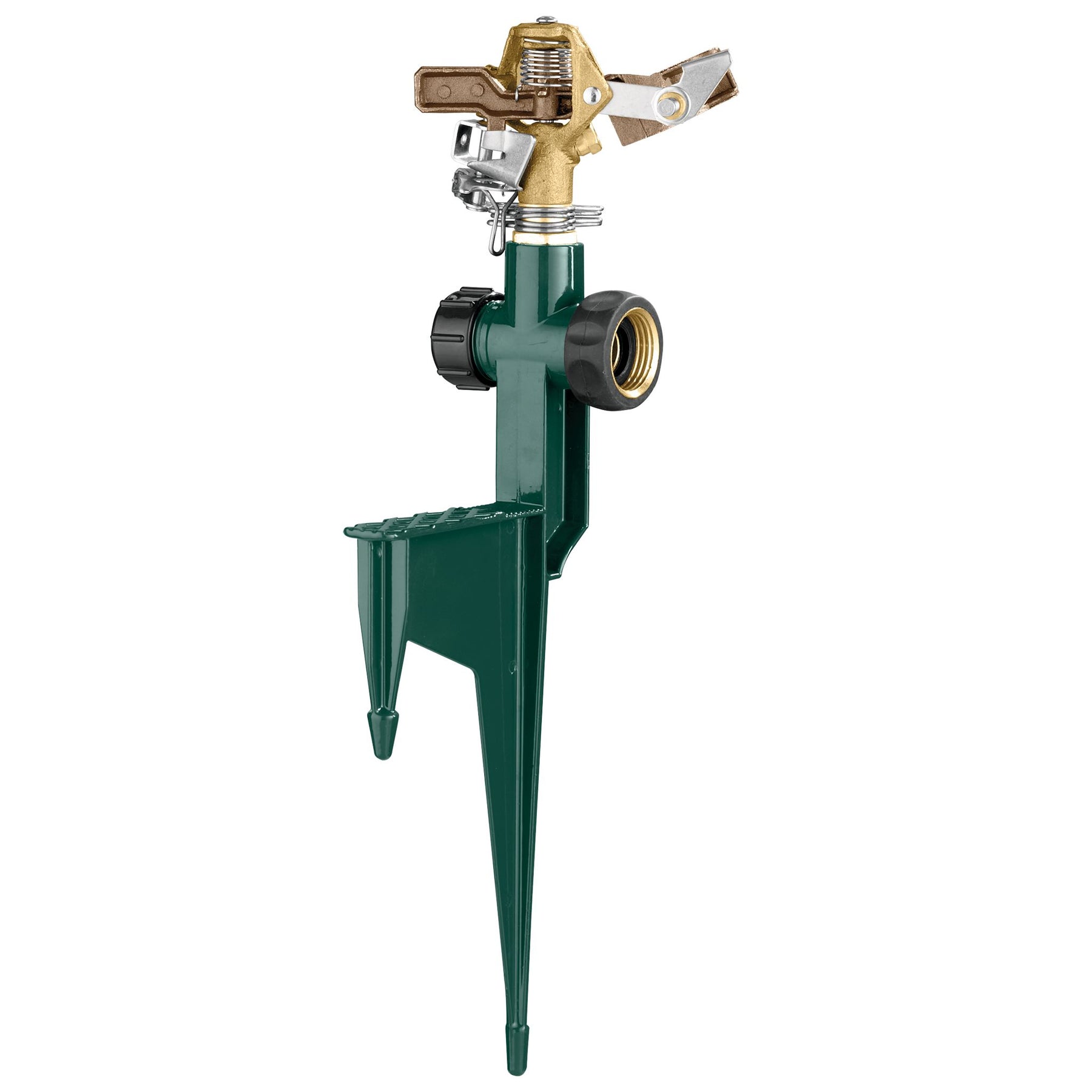 1/2-in. Brass Impact Sprinkler on Metal Step Spike – OrbitOnline